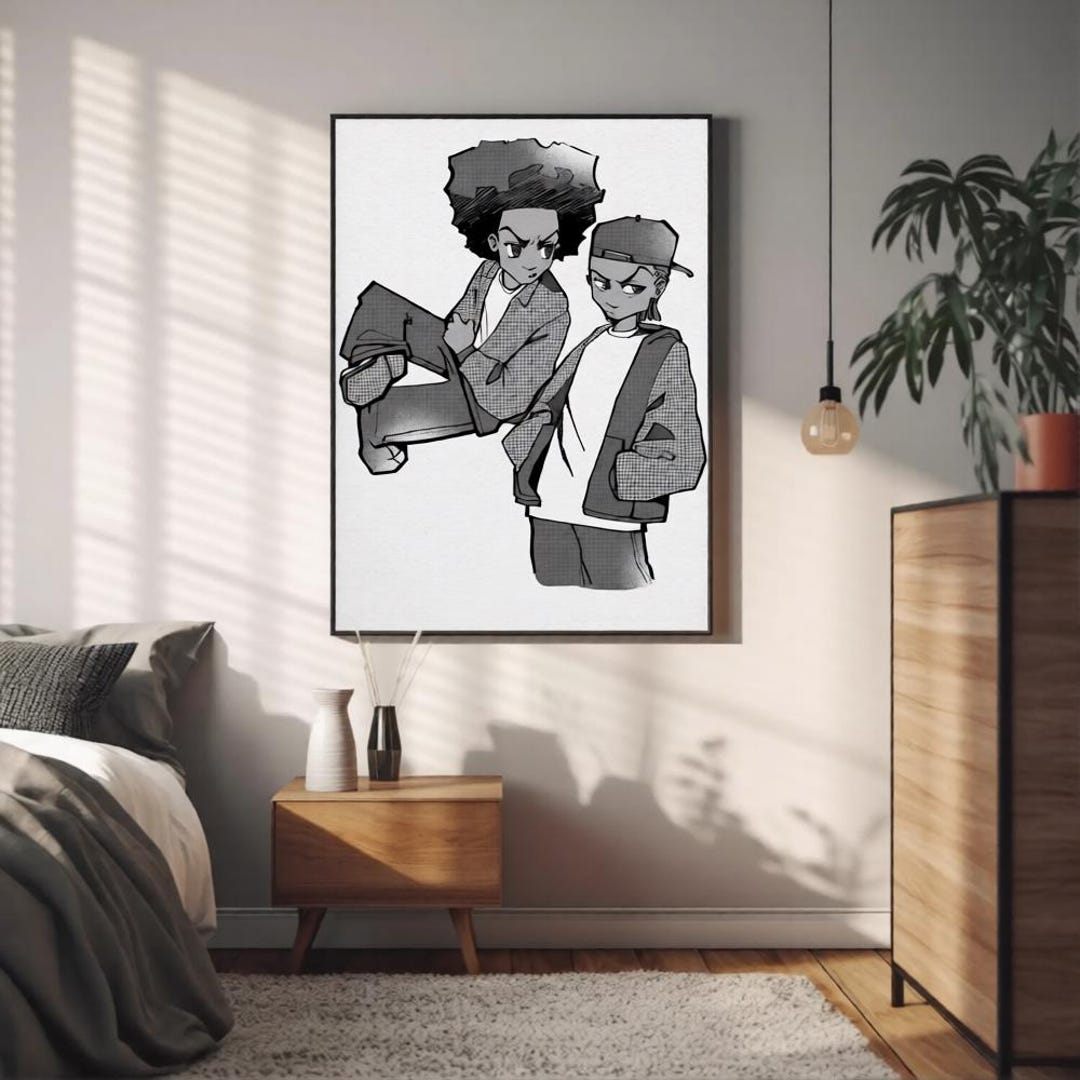 The Boondocks Poster | Riley & Huey Freeman Poster | Adult Swim Poster ...