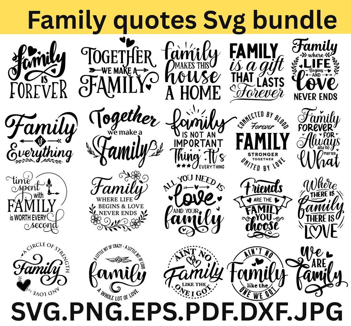 Family Quotes SVG | Love | Togetherness Quote Design | Cricut ...