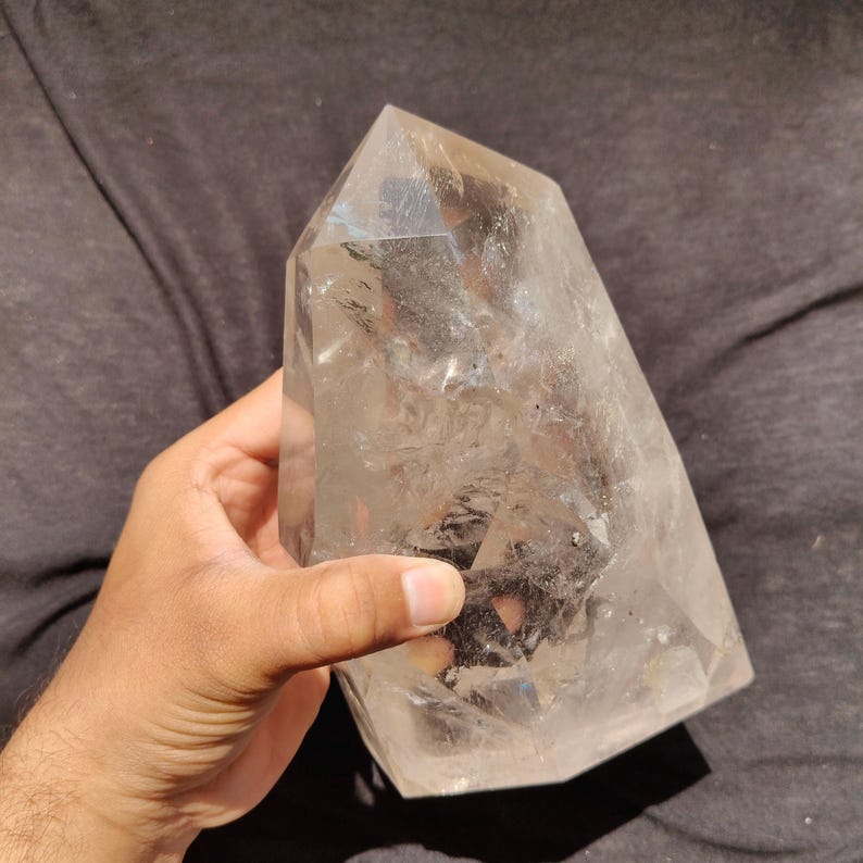 Huge 2.4kg Rainbow Smoky Quartz Freeform Point 190mm | Rare Garden ...