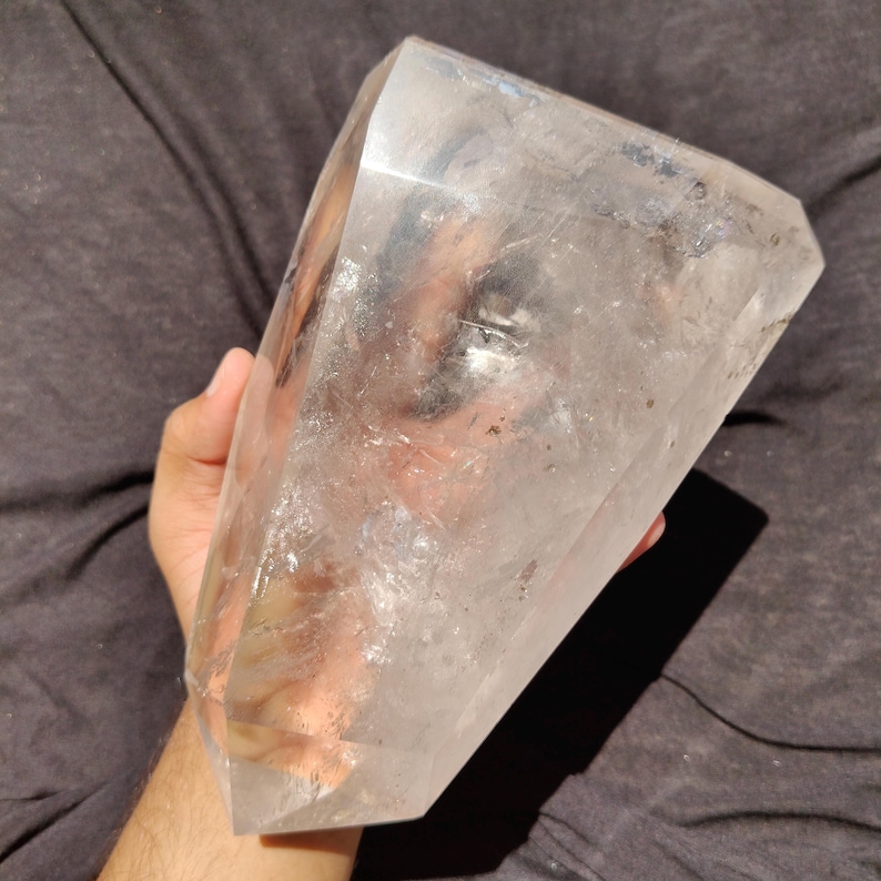 Huge 2.4kg Rainbow Smoky Quartz Freeform Point 190mm | Rare Garden ...