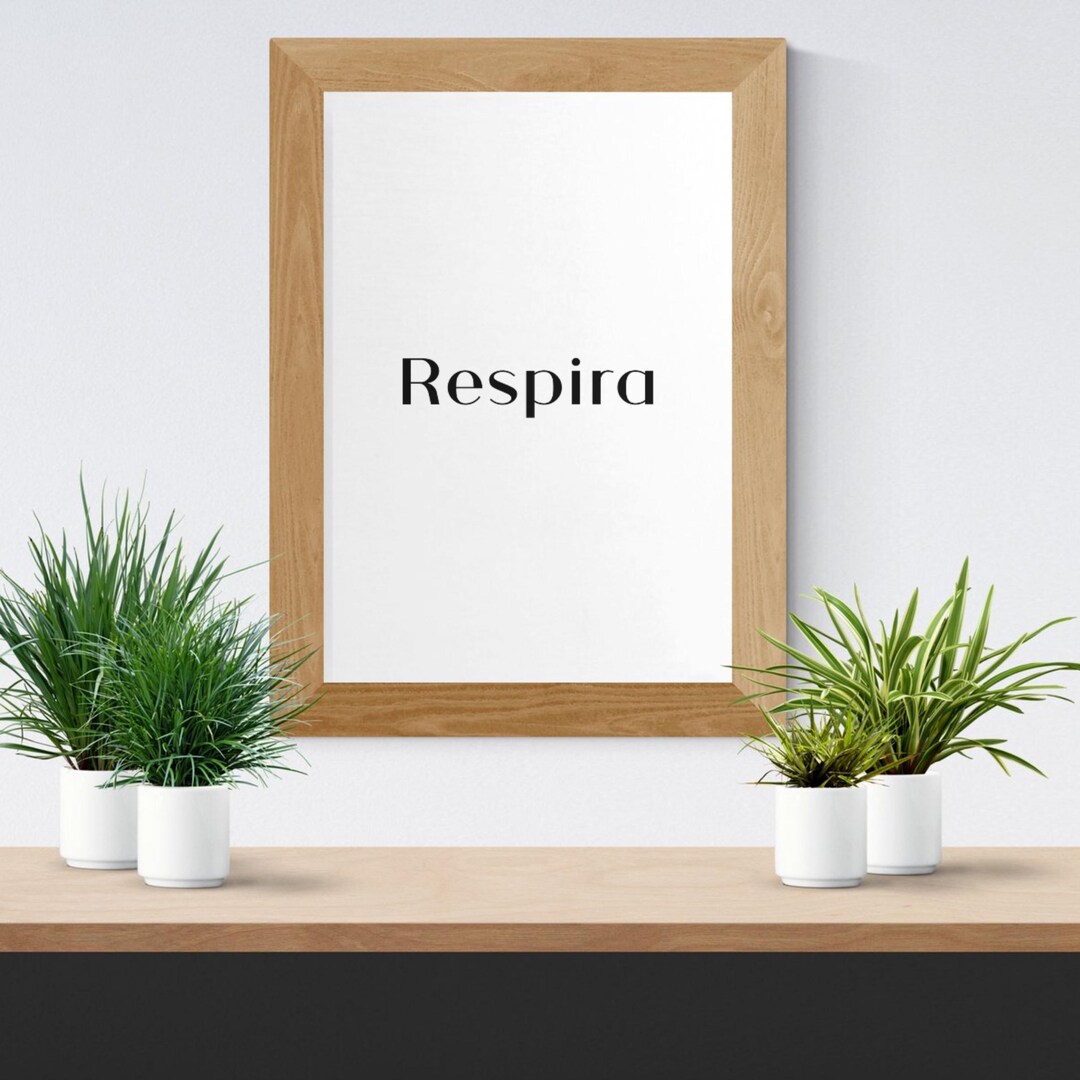 Breathe Print, Zen Quote Printable, Minimalist Wall Art, Yoga and ...