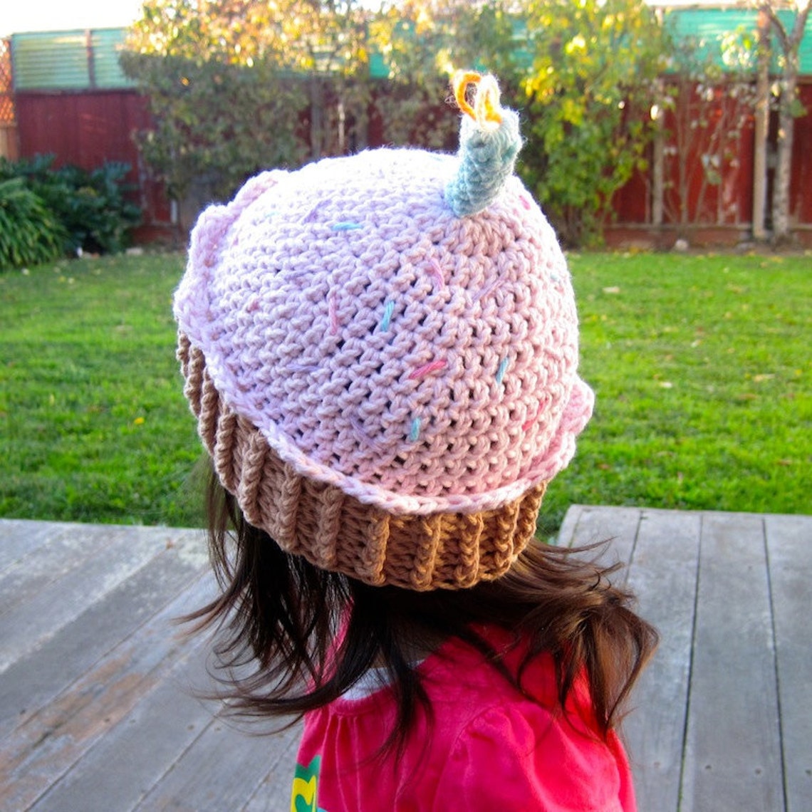 Little Cupcake Hat Pattern PDF Crochet Fun Birthday Gift - Etsy