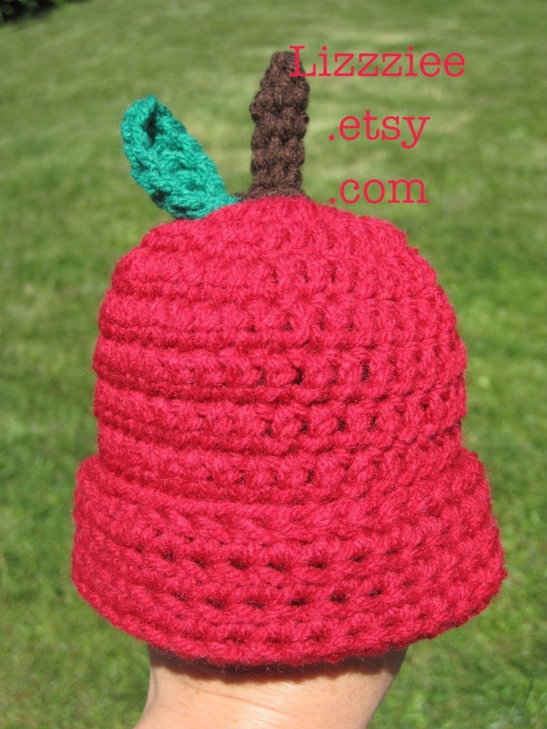 Apple Hat Pattern Easy Crochet Hat PDF Instructions to - Etsy