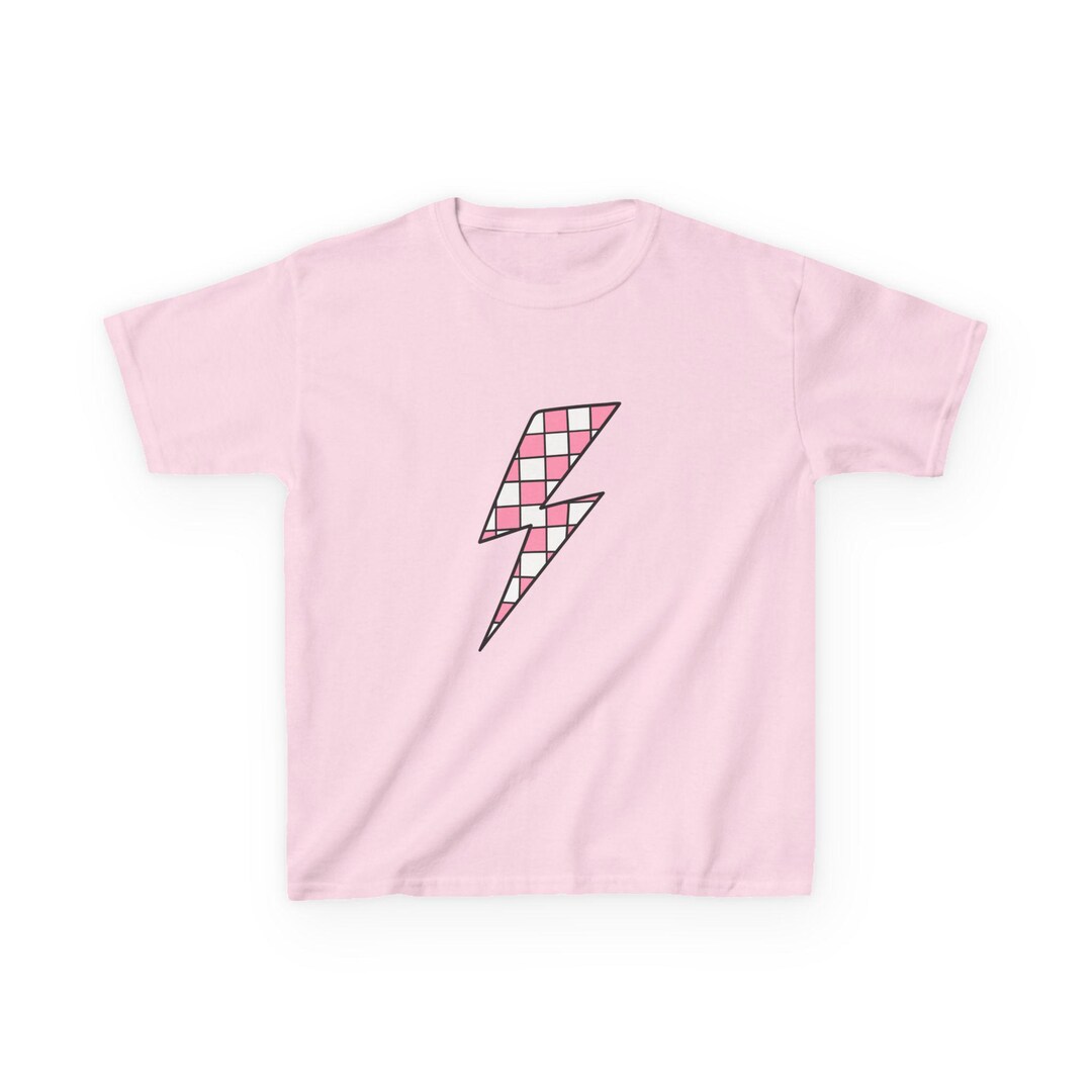 Lightning Bolt Kids Cotton Tee – Playful Graphic Design - Etsy