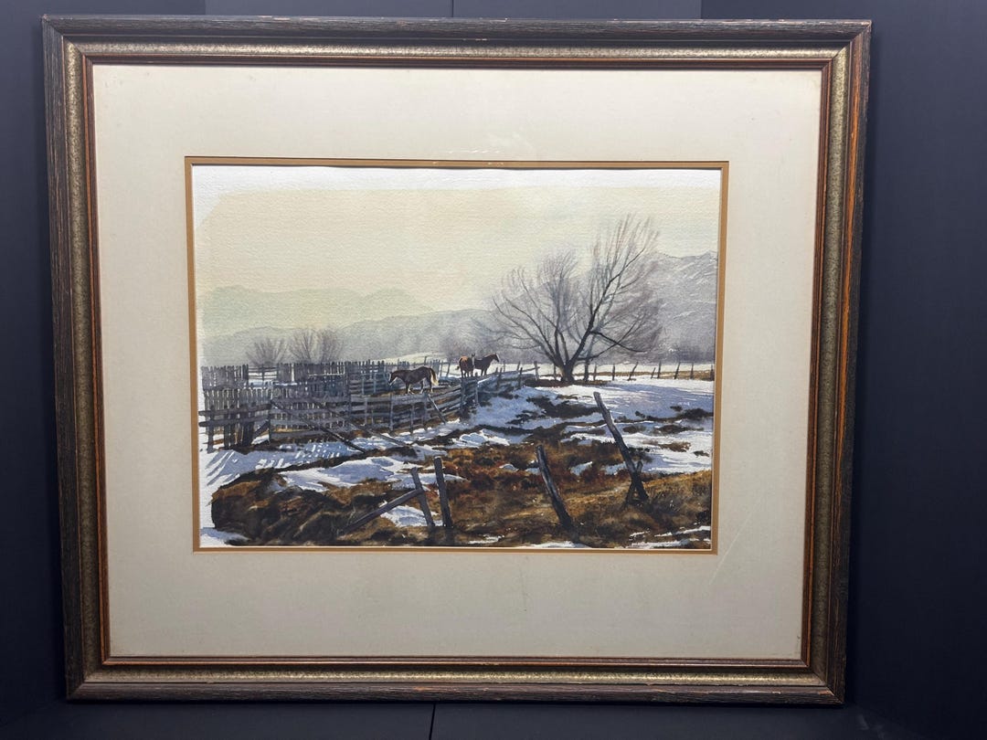 Valoy Eaton, 'end of Winter', Signed Watercolor, 1977 - Etsy