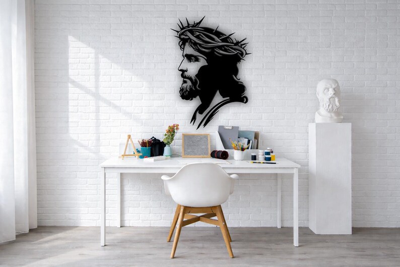Jesus Christ SVG DXF | Crown of Thorns Laser Cut Wall Art | Christian ...