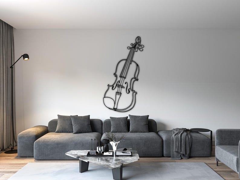 Violin SVG DXF | Violin Laser Cut and Silhouette | Music Instrument ...