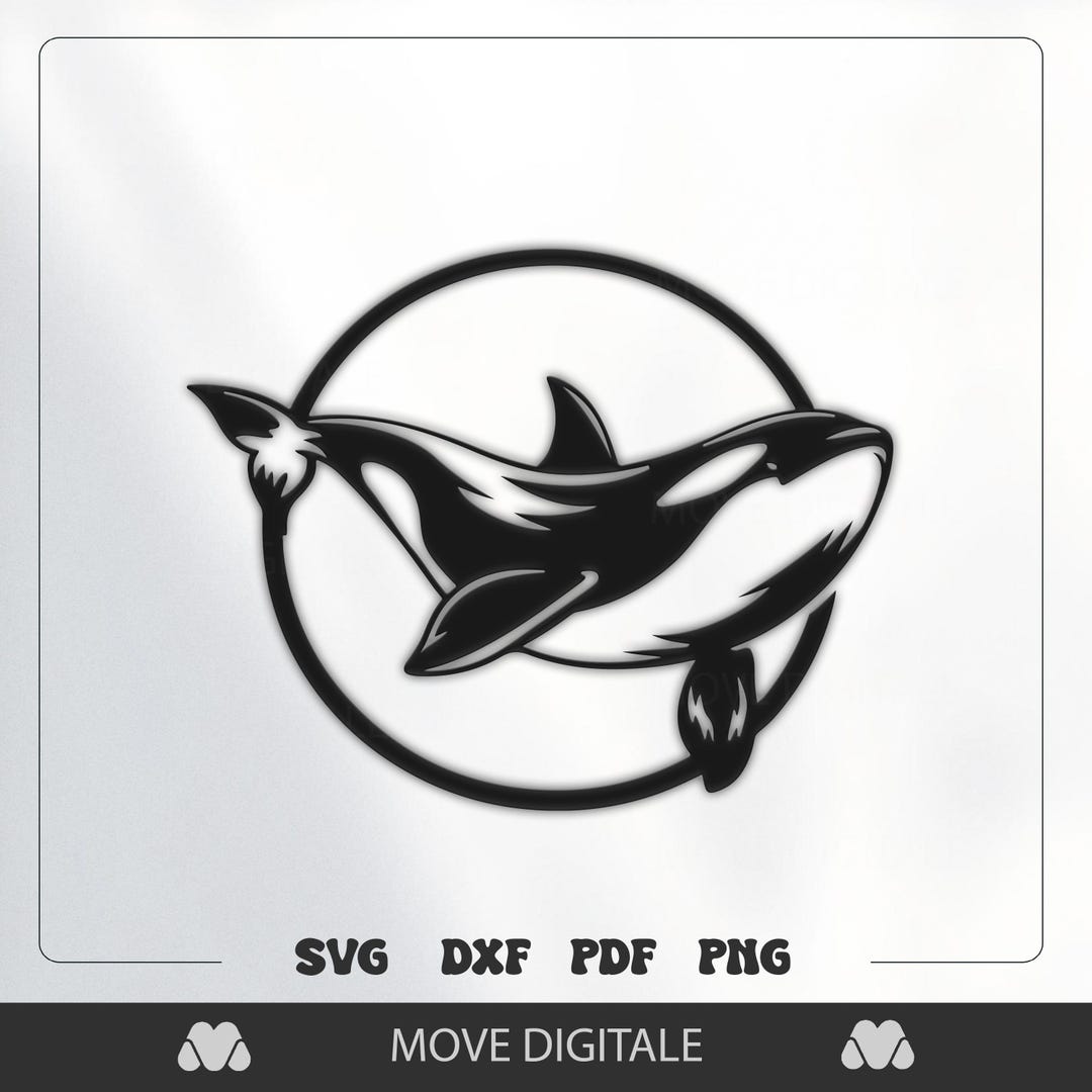 Killer Whale Laser Cut File - Orca Whale Metal Wall Art - Ocean ...
