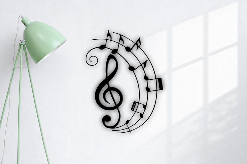 Treble Clef SVG DXF | Musical Staff Car Laser Cut Wall Art | Music ...