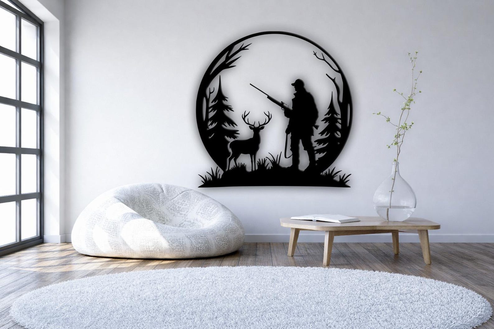 Hunter Deer SVG DXF | Hunter With Rifle Laser Cut | Hunting Cricut ...