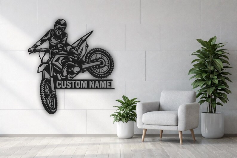 Dirt Bike Custom Name SVG - Motocross Rider Cut File - Personalizer ...