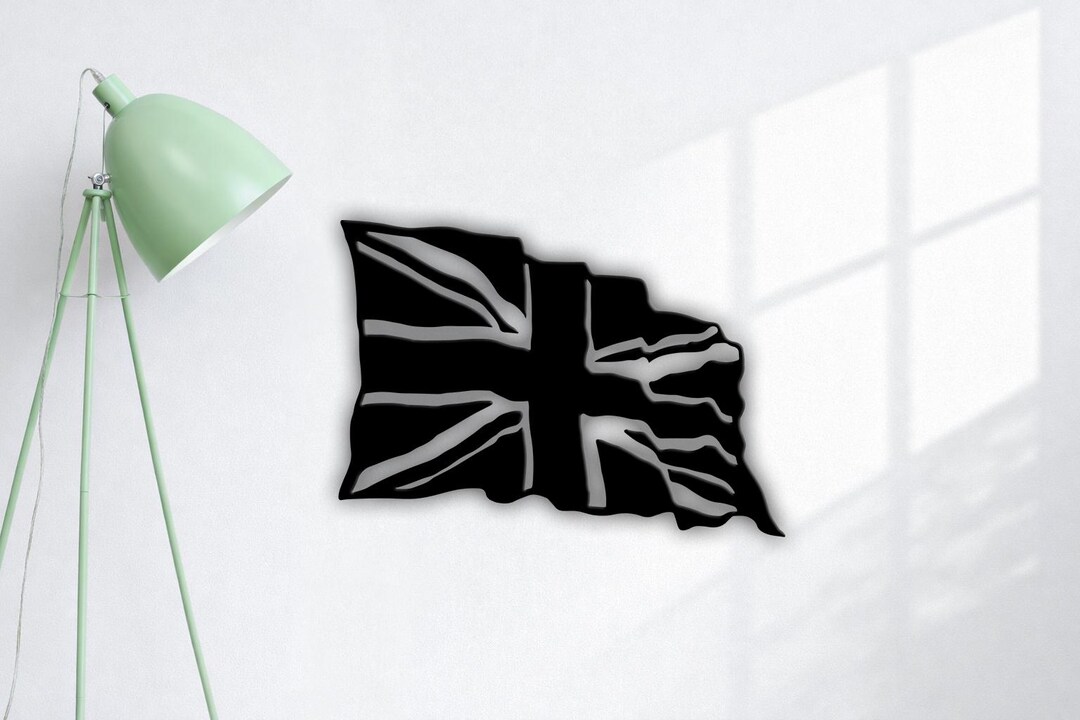 Union Jack Laser geschnitten SVG DXF | Britische Flagge Silhouette ...