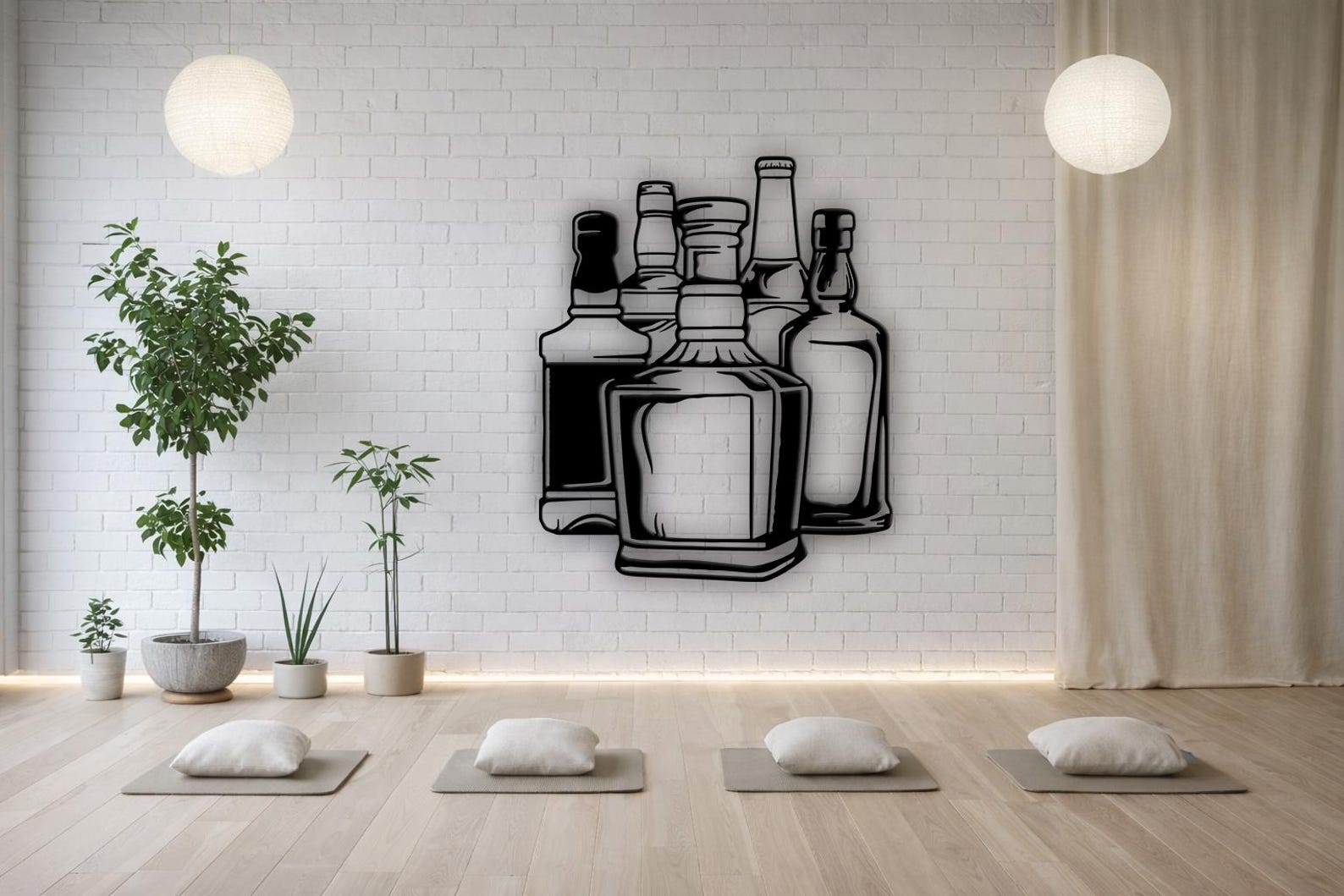 Whiskey Bottle Wall Art DXF | Bar Metal Sign, Home Bar Decor, Laser Cut ...