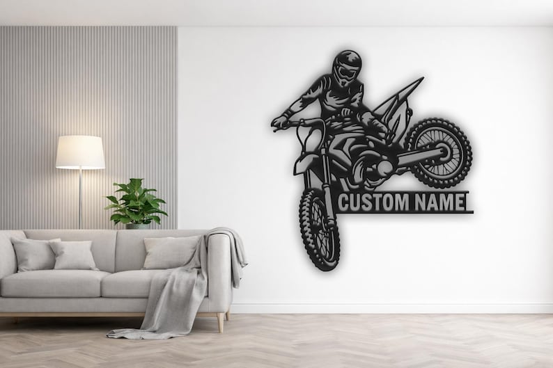 Dirt Bike Custom Name SVG - Motocross Rider Cut File - Personalizer ...