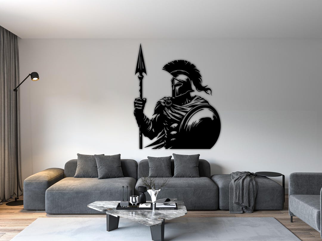 Spartan Metal Wall Art, Warrior Silhouette, Knight Laser Cut File - Etsy