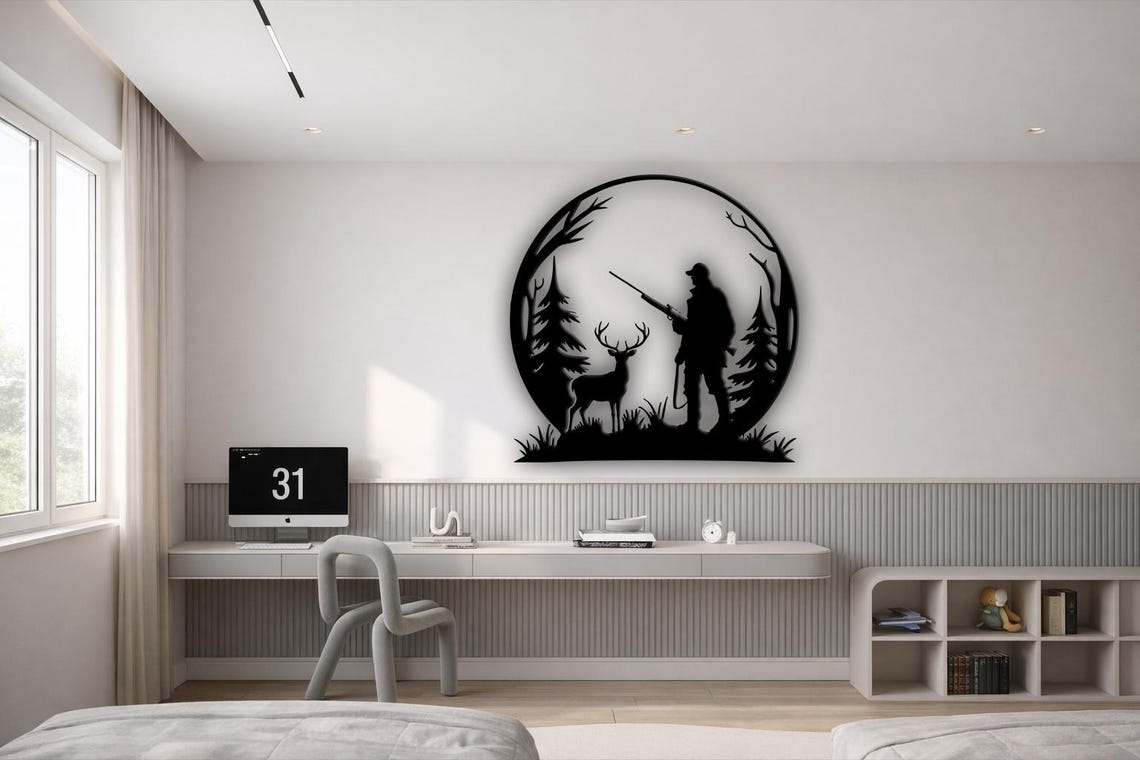 Hunter Deer SVG DXF | Hunter With Rifle Laser Cut | Hunting Cricut ...