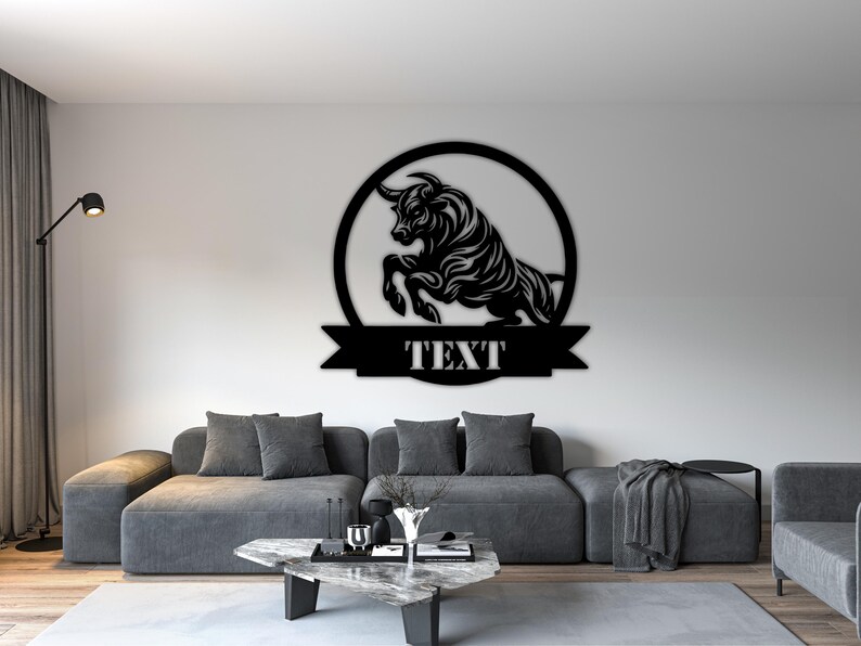 Toro enojado nombre personalizado SVG / Silueta toro dxf y archivo ...