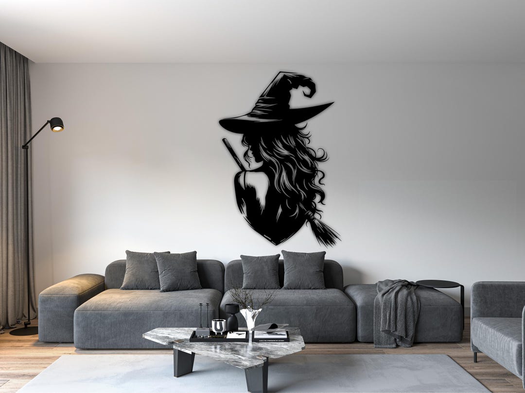 Witch Metal Wall Art - Witch CNC Plasma Laser Cut File - Halloween Wall ...