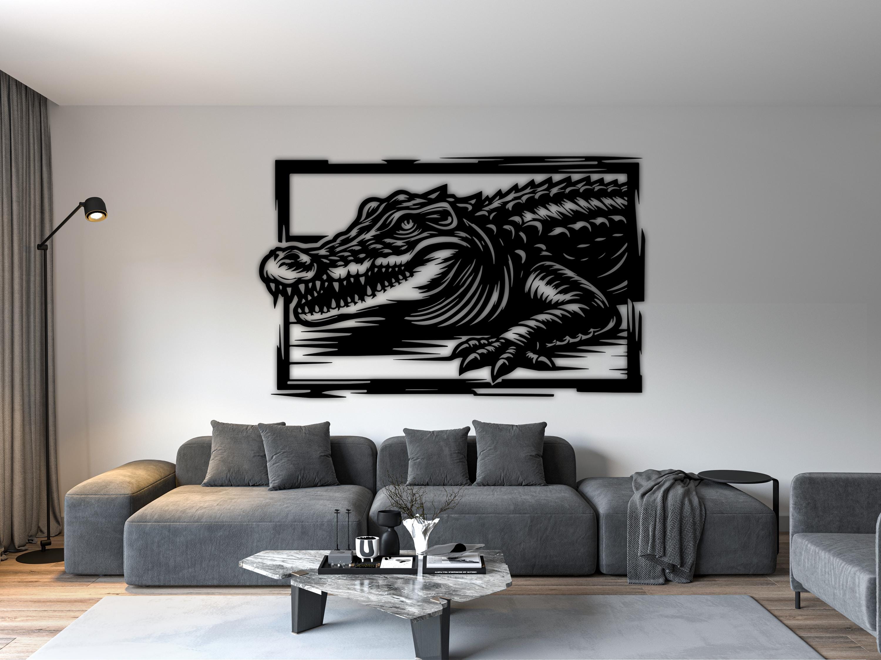 Crocodile SVG - Alligator Metal Wall Art - CNC Plasma and Glowforge - Etsy