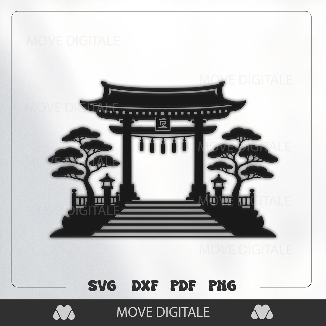 Japanese Torii Gate Metal Wall Art SVG - Zen Laser Cut CNC Plasma ...
