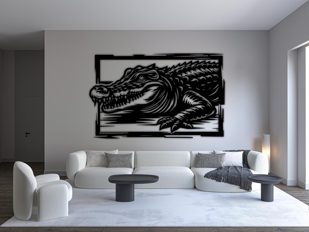 Crocodile SVG - Alligator Metal Wall Art - CNC Plasma and Glowforge - Etsy