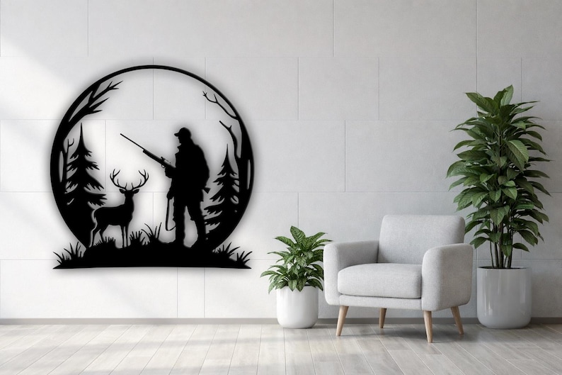 Hunter Deer SVG DXF | Hunter With Rifle Laser Cut | Hunting Cricut ...