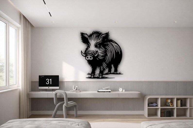 Wild Boar Laser Cut SVG DXF | Boar Silhouette | Cricut Glowforge Plasma ...