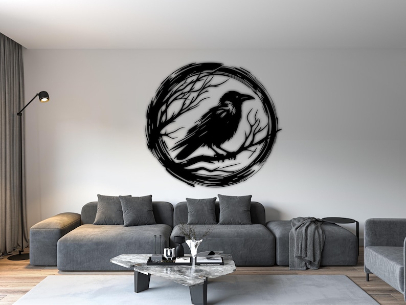 Raven Svg, Raven Cut, Raven Silhouette, Raven Mdf, Raven Cricut, Raven Glowforge, Raven Plasma ...