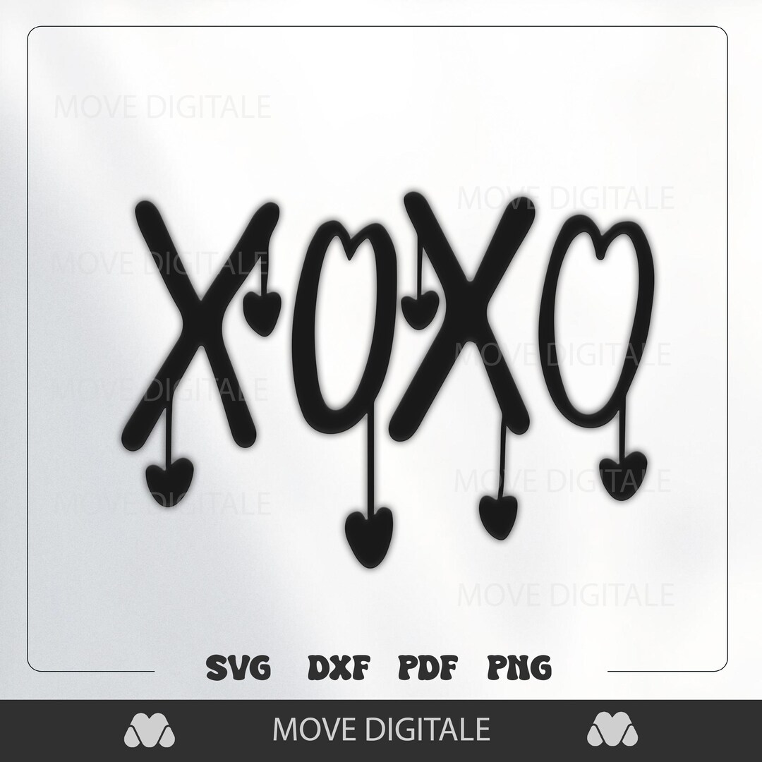XOXO Love SVG - Valentine's Day Laser Cut File - CNC Plasma Glowforge ...