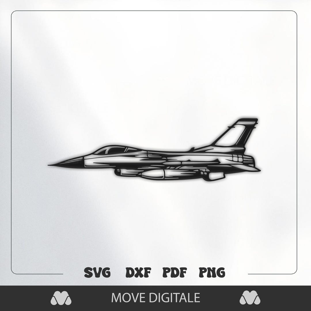 Fighter Jet Metal Wall Art DXF SVG - Aircraft Wall Decor - CNC Plasma ...