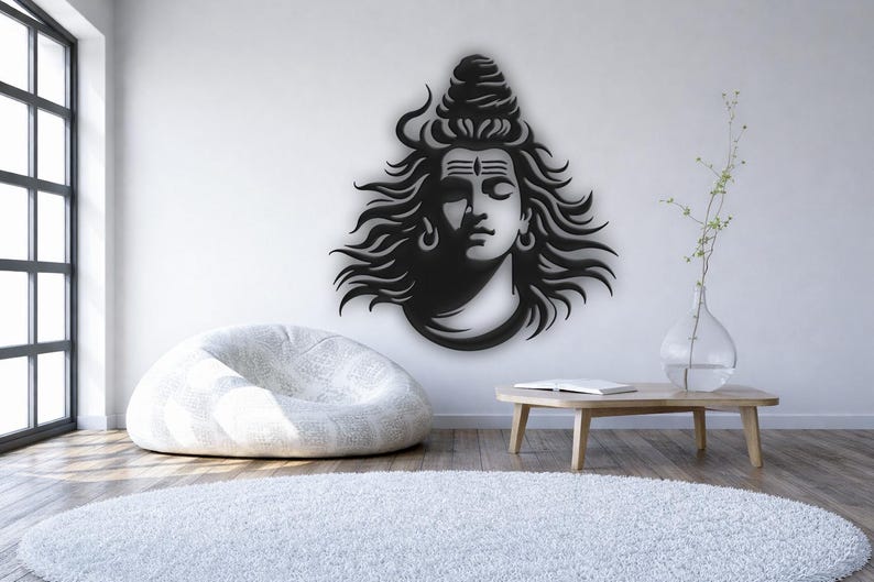 Lord Shiva Nataraja SVG DXF | Hindu God Silhouette | Spiritual Wall Art ...