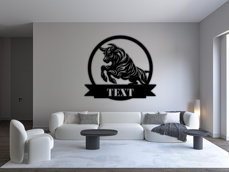 Toro enojado nombre personalizado SVG / Silueta toro dxf y archivo ...