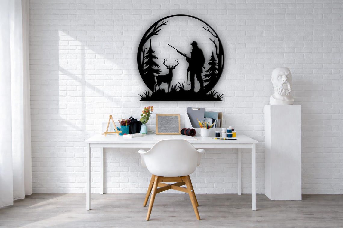 Hunter Deer SVG DXF | Hunter With Rifle Laser Cut | Hunting Cricut ...