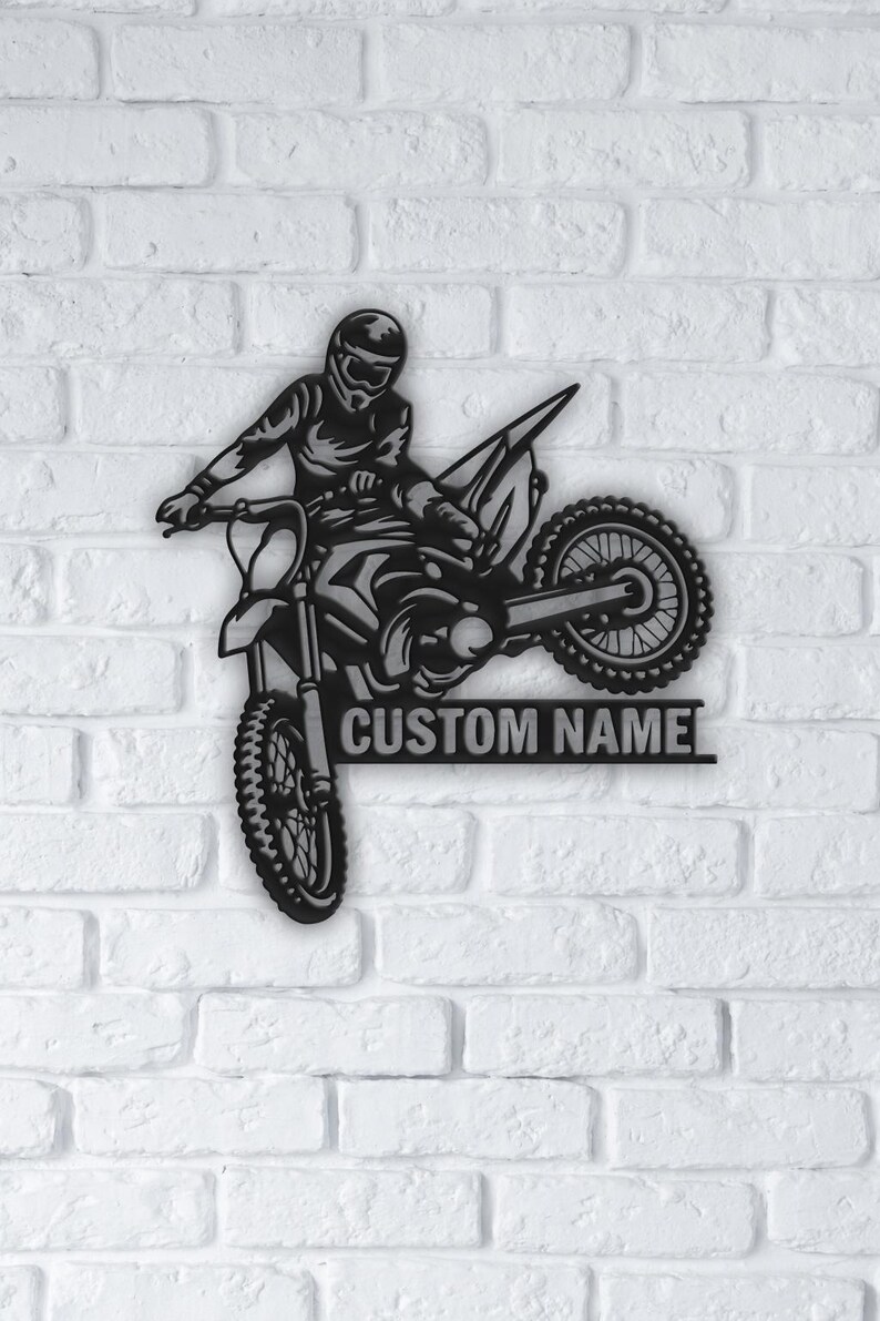 Dirt Bike Custom Name SVG - Motocross Rider Cut File - Personalizer ...