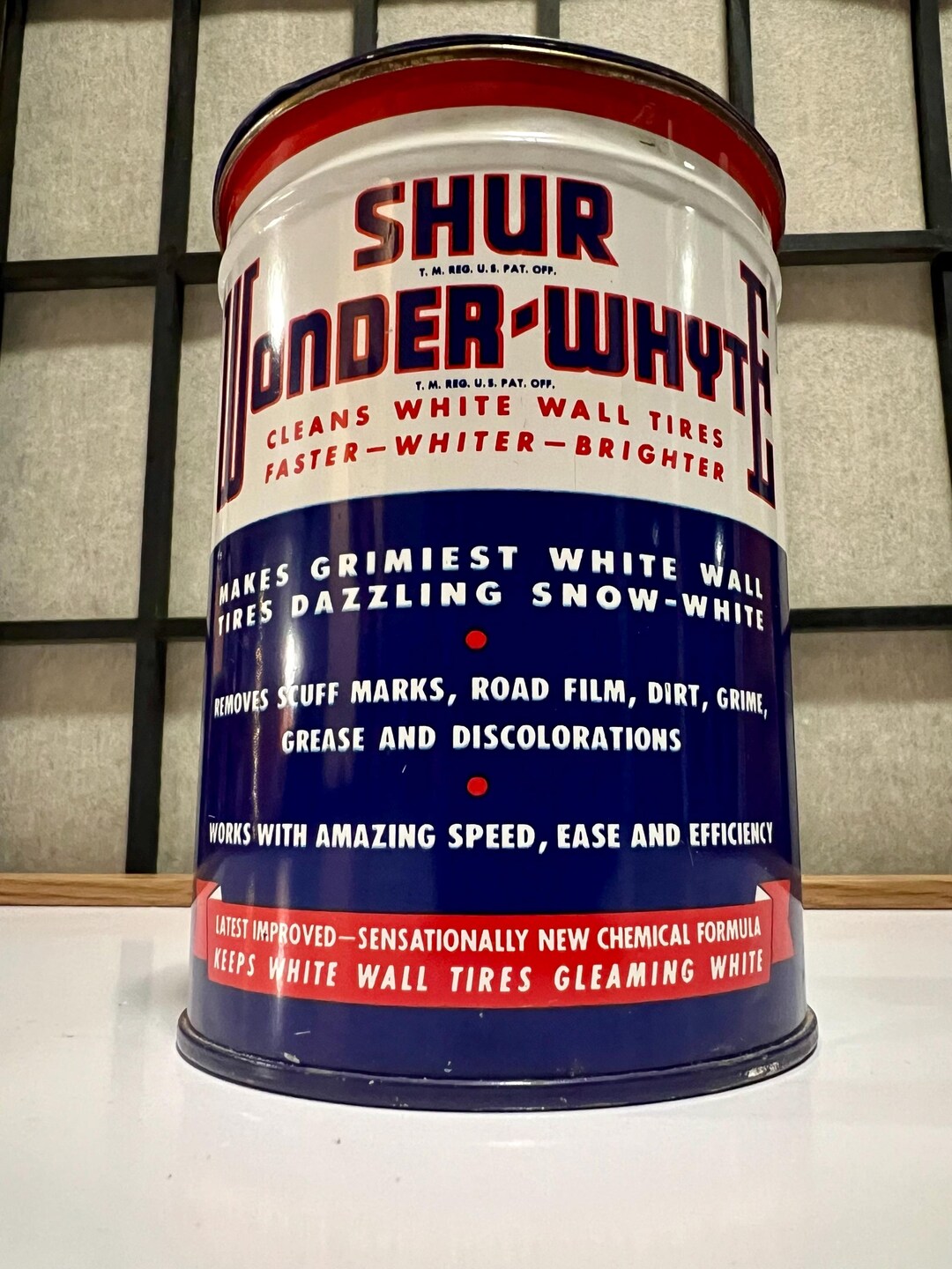 Rare Vintage Can of Shur Wonder-whyte White Wall Tire Cleaner (full) - Etsy