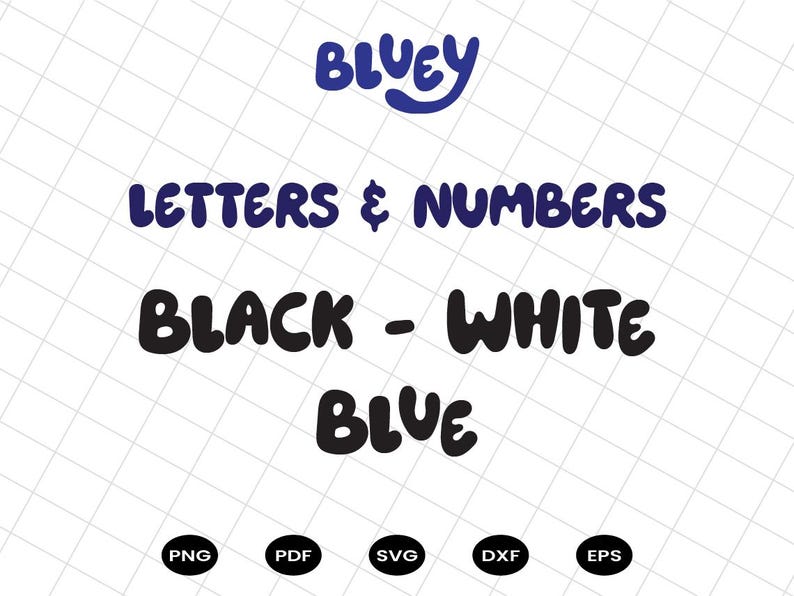 Bluey Font Bundle, Kids SVG Fonts, Digital Download, Halloween Style ...