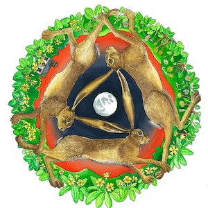 Three Hares - Etsy