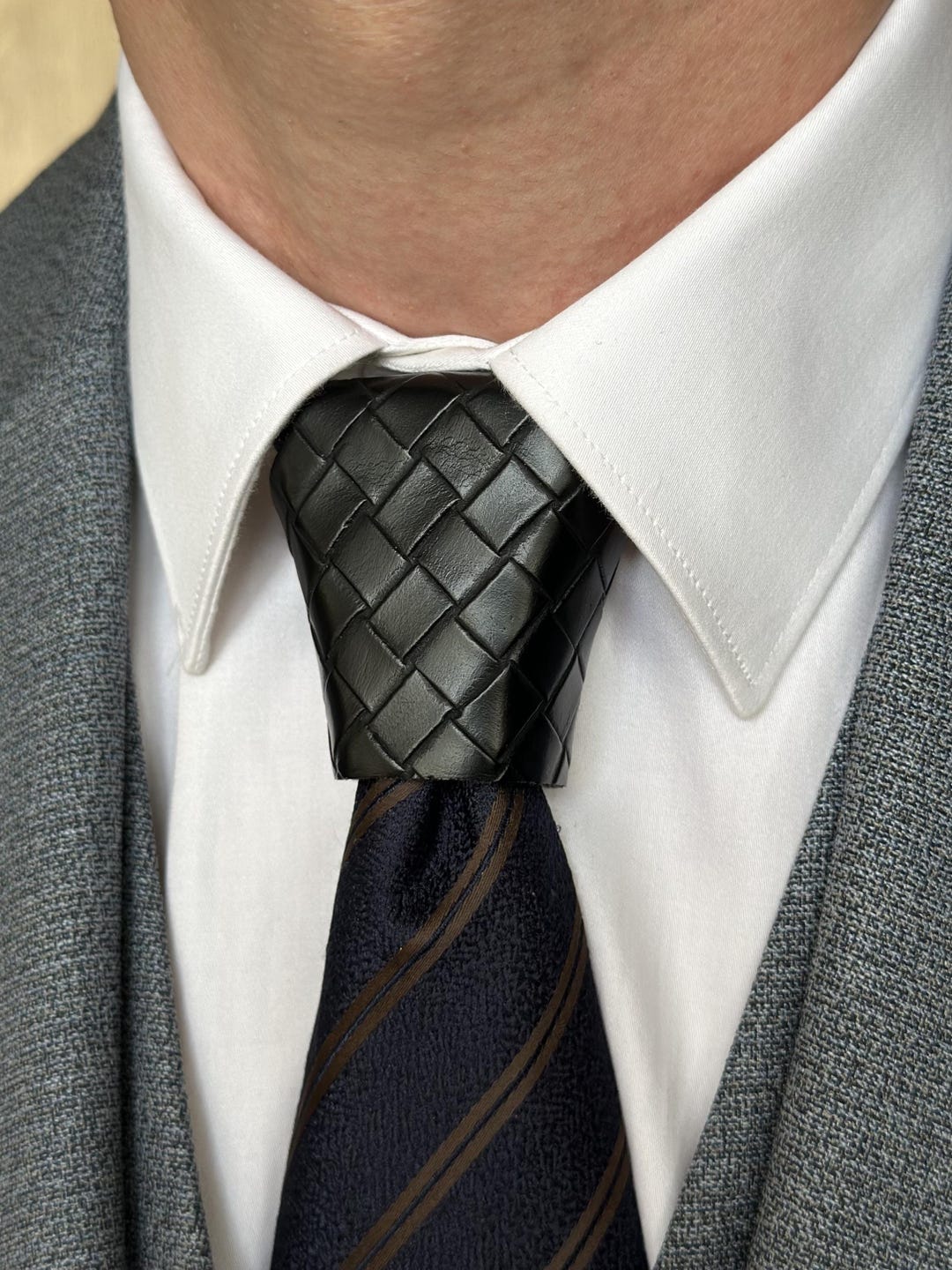 Black Woven Knot Cover - Non-traditional Luxury Tie Accessory ...