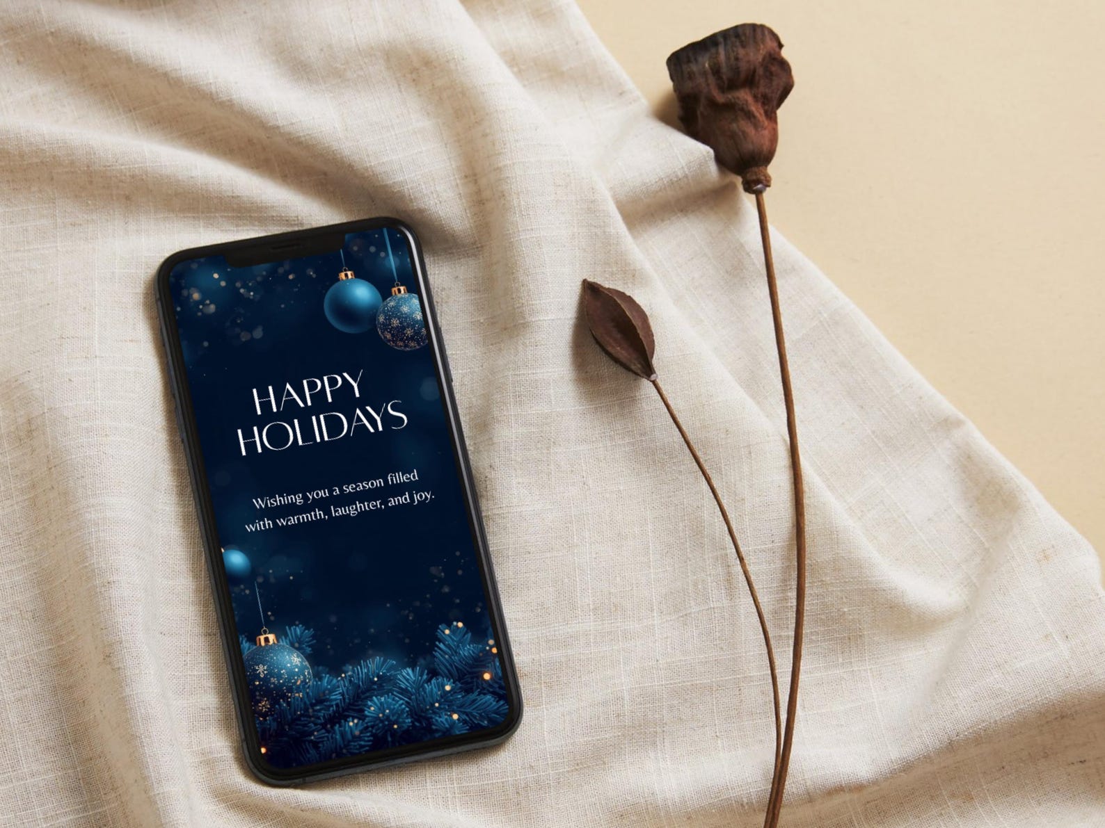 Editable Holiday Greeting Card Template | Digital Download | Print and ...
