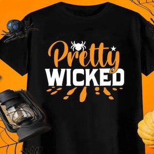 Pretty Wicked SVG File | Word by Layer Halloween Design | Cricut ...