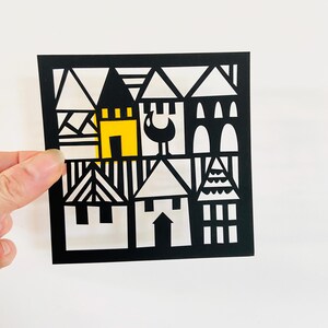 Papercut Template, Diy Art, Hillside PDF JPEG for Handcut & SVG for ...