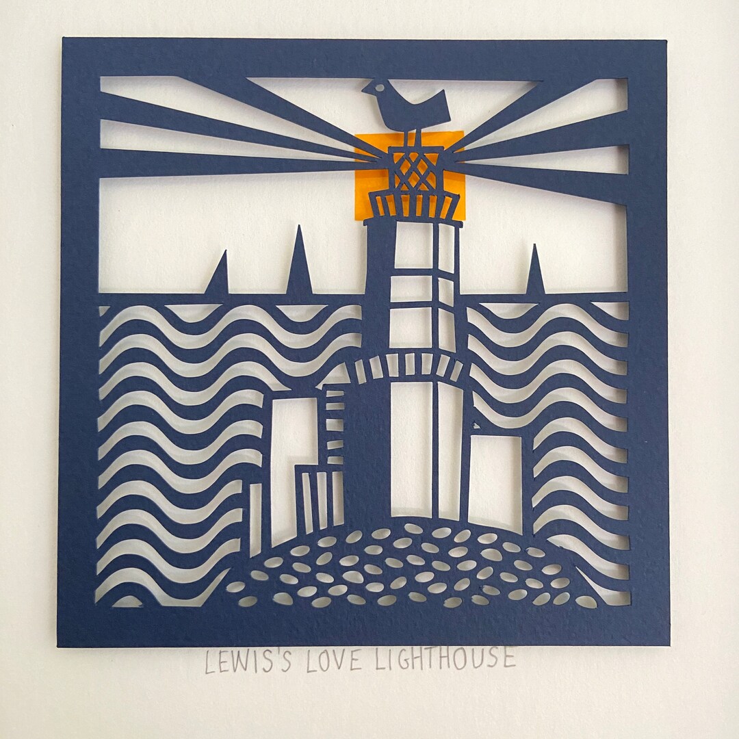Lighthouse Paper Cut Shadowbox Art: 3D Wall Decor - Etsy