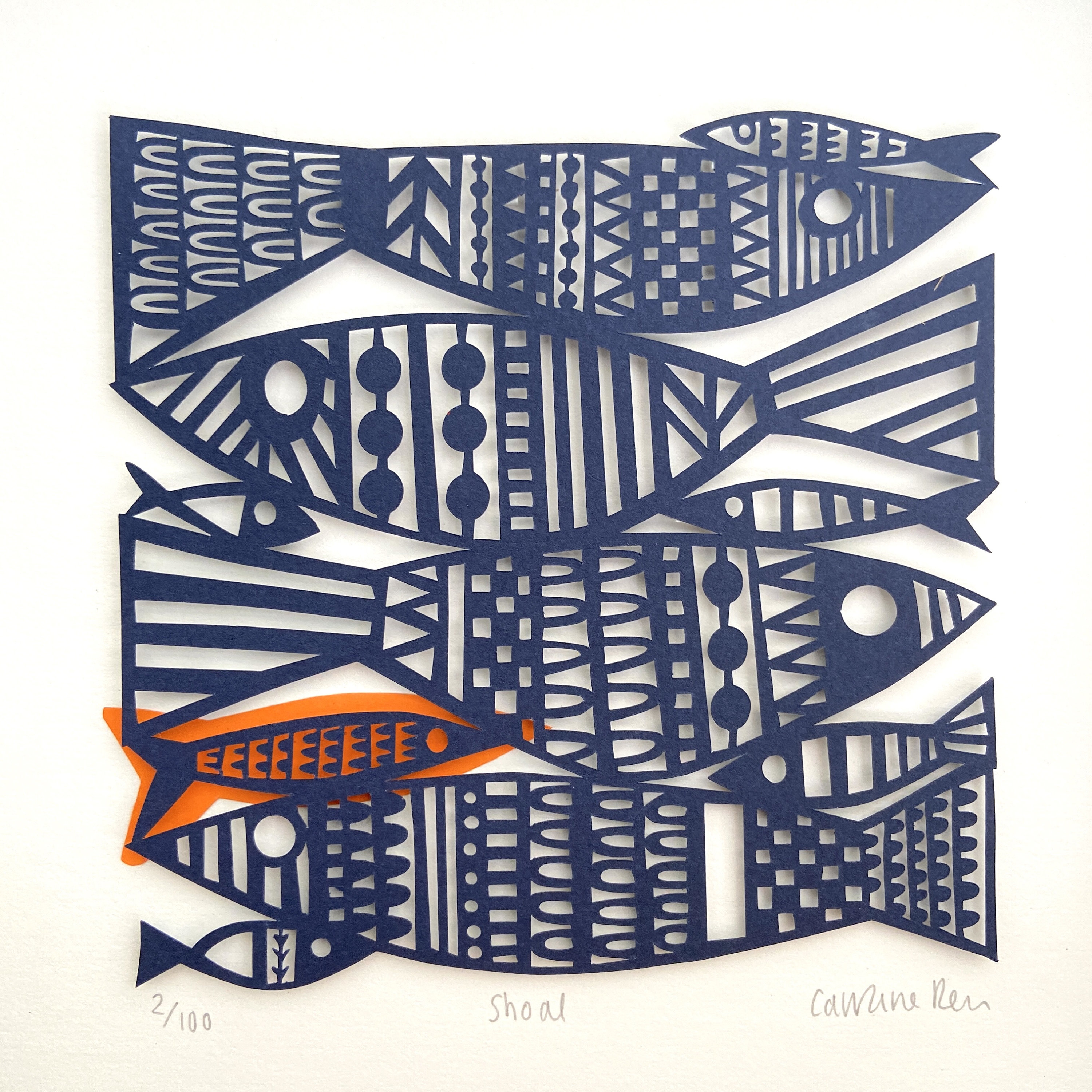 Nautical Vibes Handcrafted Fish Papercut Wall Art, Paper Cutting Decor ...