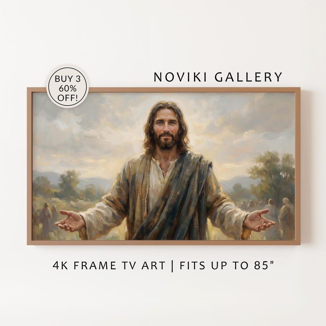 Jesus Christ Frame TV Art: Serene Christian Portrait, Religious Art ...