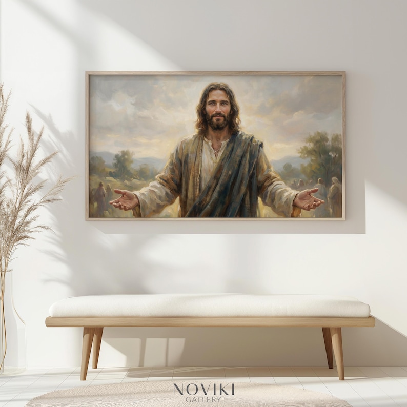 Jesus Christ Frame TV Art: Serene Christian Portrait, Religious Art ...