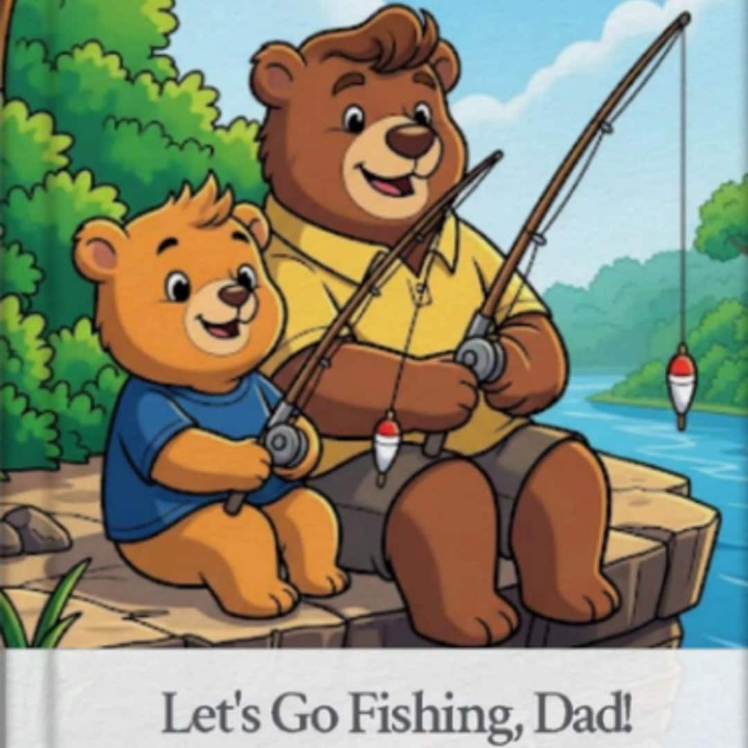 Father Son Bear Ebook, Let's Go Fishing Dad! Ebook Children (digital ...