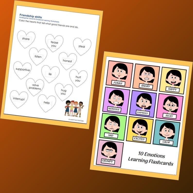 Social Emotional Learning Worksheets | Kids Emotions, Friendship Skills ...