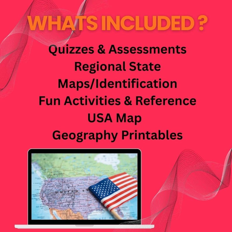 50 States & Capitals Worksheets Bundle, Printable US Geography Quizzes ...