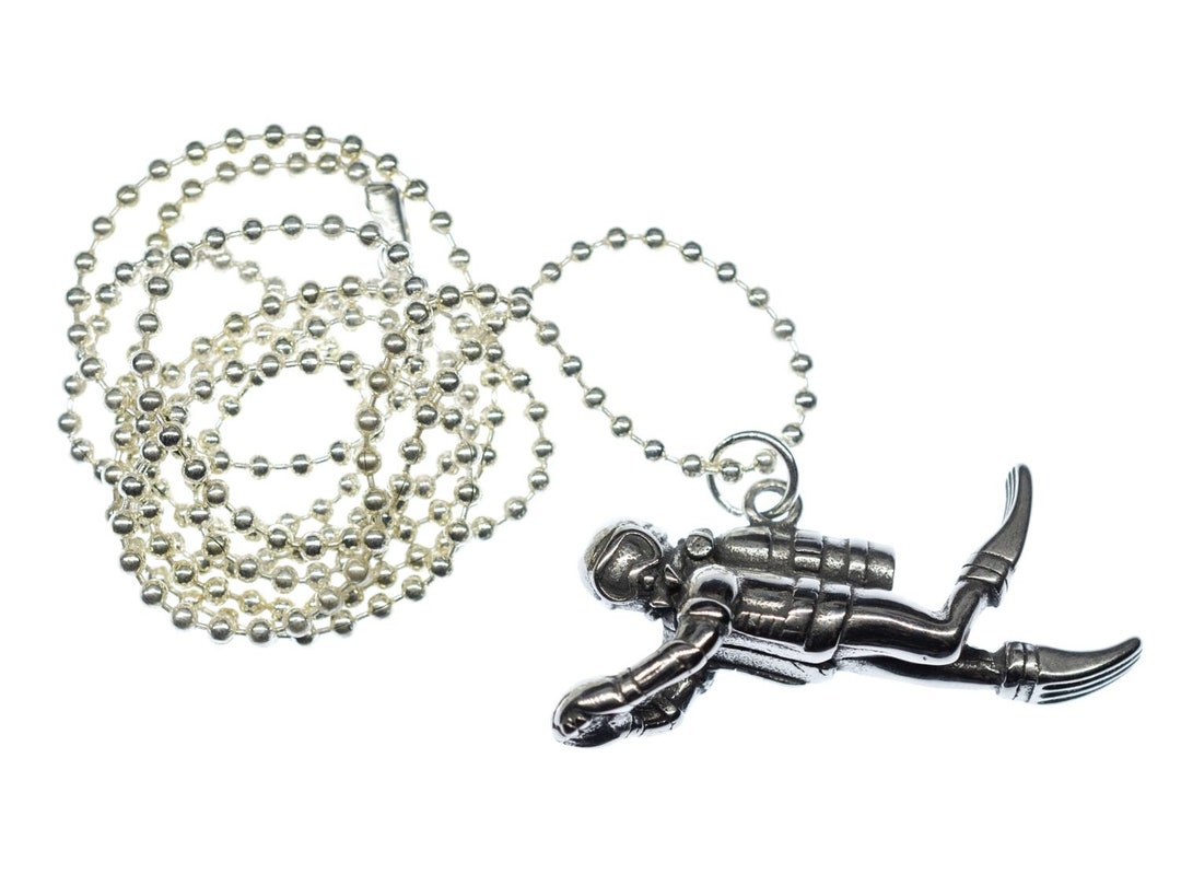 Diver Necklace Miniblings 80cm Diving Suit Equipment Sport 50mm - Etsy