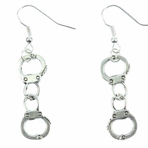 Handcuffs Earrings Miniblings Police Mini Sheriff - Etsy